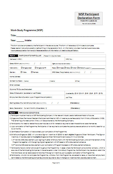 FREE 30+ Participant Declaration Forms Download – How to Create Guide, Tips