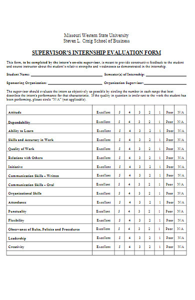 FREE 50+ Supervisor Evaluation Forms Download – How to Create Guide, Tips