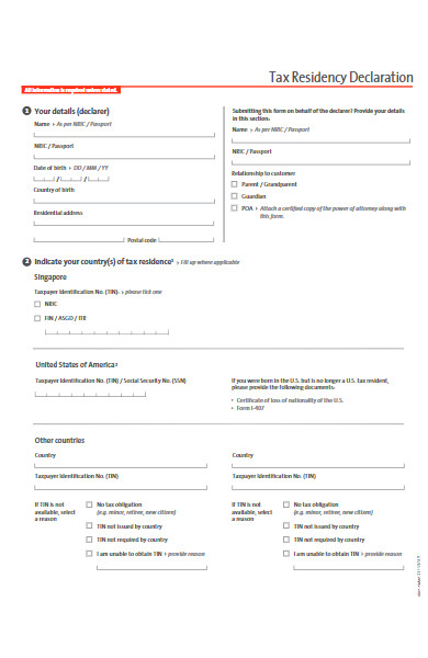 FREE 40+ Residency Declaration Forms Download – How to Create Guide, Tips