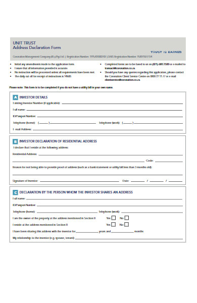 FREE 30+ Trust Declaration Forms in PDF