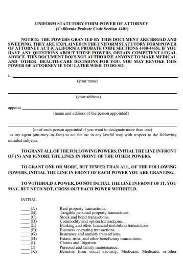 10+ Free California (CA) Power of Attorney Form Download – How to ...