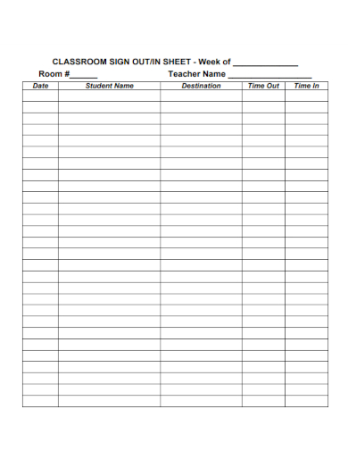 FREE 11+ Bathroom Sign Out Sheet Samples, PDF, MS Word, Google Docs