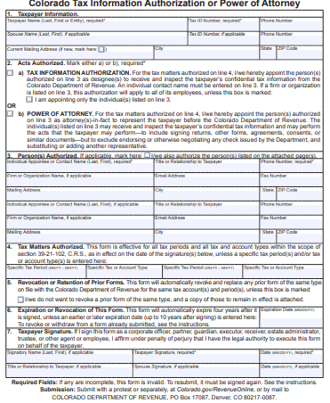 10+ Free Colorado (CO) Power of Attorney Form Download – How to Create ...