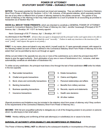 10+ Free Connecticut (CT) Power of Attorney Form Download – How to ...