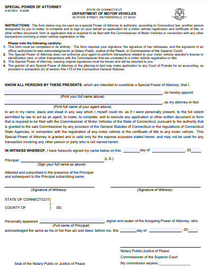 10+ Free Connecticut (CT) Power of Attorney Form Download – How to ...