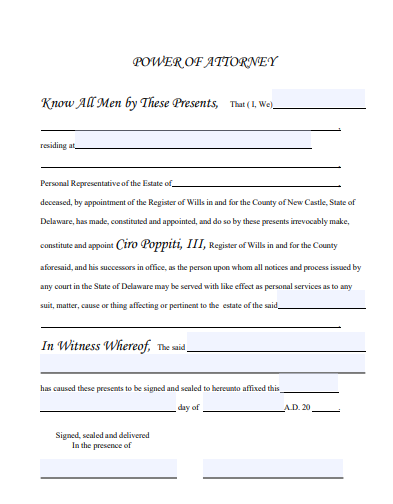 10+ Free Delaware (DE) Power of Attorney Form Download – How to Create ...