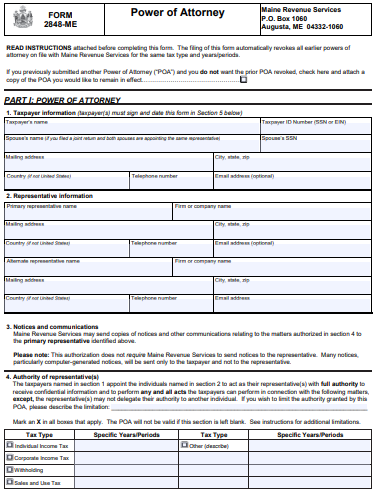 10+ IRS / Form 2848 Power of Attorney Forms Download – How to Create ...
