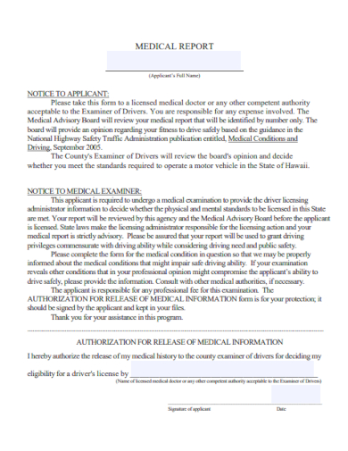 FREE 11+ Medical Report Form Samples, PDF, MS Word, Google Docs