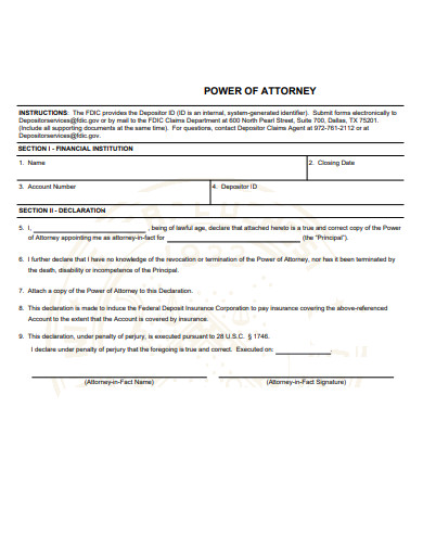 Free 10+ Insurance Power of Attorney Form Download – How to Create ...