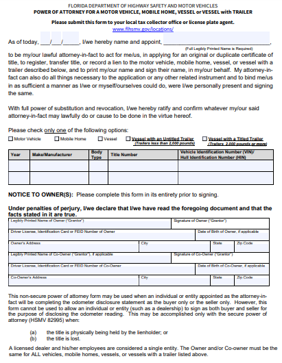 10+ Free Florida (FL) Power of Attorney Form Download – How to Create ...