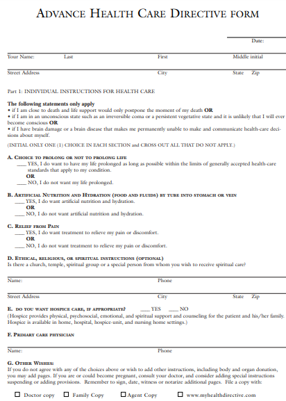 Free 10+ Advance Directive Power of Attorney Form Download – How to ...