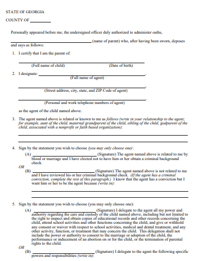 10+ Free Georgia (GA) Power of Attorney Form Download – How to Create ...