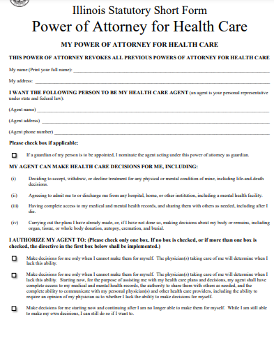 10+ Free Illinois (IL) Power of Attorney Form Download – How to Create ...