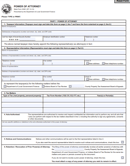 10+ Free Indiana (IN) Power of Attorney Form Download – How to Create ...