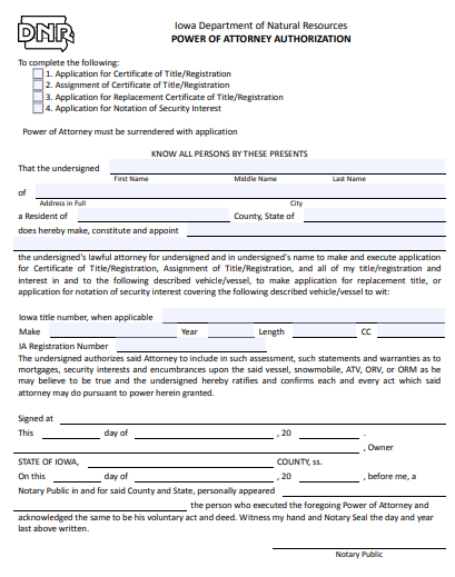 10+ Free Iowa (IA) Power of Attorney Form Download – How to Create ...