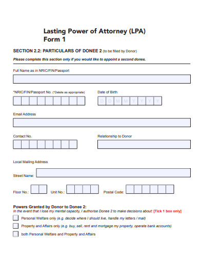 Free 11+ Lasting Power of Attorney Forms Download – How to Create Guide ...