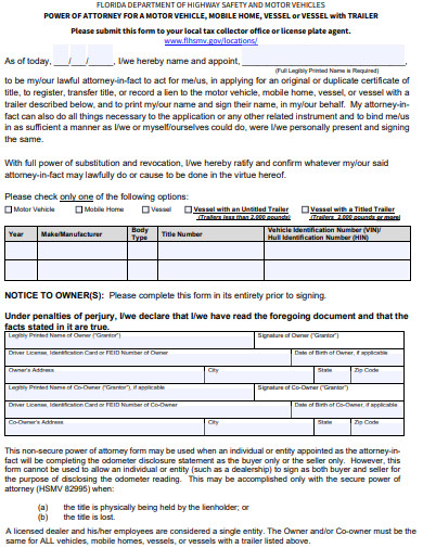 Free 10+ Auto Power of Attorney Forms Download – How to Create Guide, Tips
