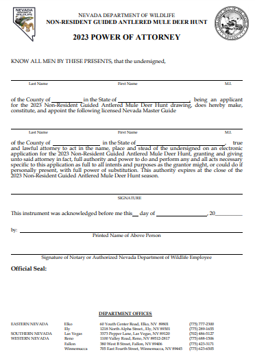 10+ Free Nevada (NV) Power of Attorney Form Download – How to Create ...