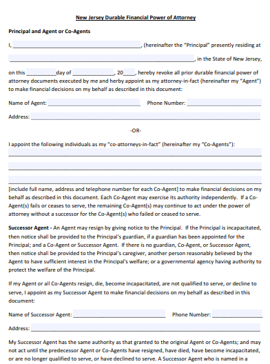 10+ Free New Jersey (NJ) Power of Attorney Form Download – How to ...