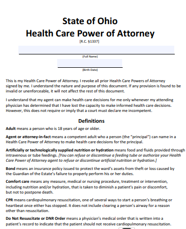 10+ Free Ohio (OH) Power of Attorney Form Download – How to Create ...
