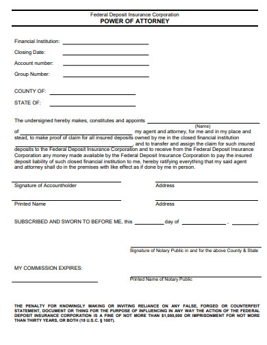 Free 10+ Insurance Power of Attorney Form Download – How to Create ...
