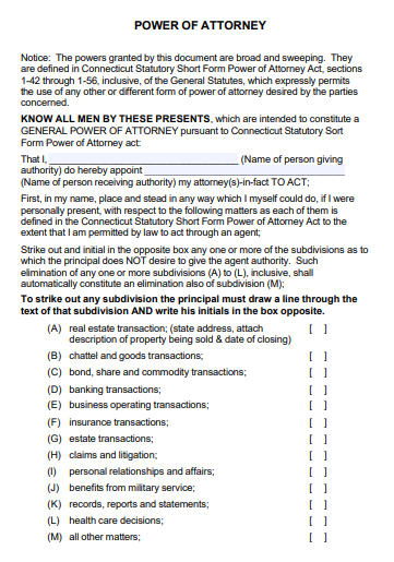 10+ Free Connecticut (CT) Power of Attorney Form Download – How to ...