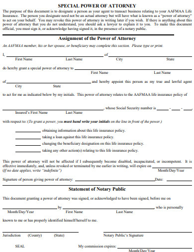 Free 10+ Insurance Power of Attorney Form Download – How to Create ...