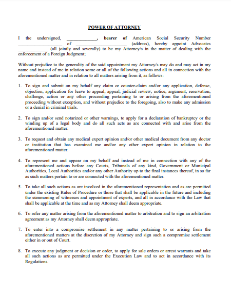 Free 10+ Trademark Power of Attorney Form Download – How to Create ...