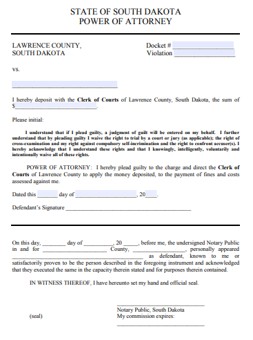10+ Free South Dakota (SD) Power of Attorney Form Download – How to ...
