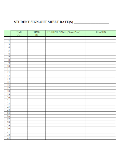 FREE 11+ Bathroom Sign Out Sheet Samples, PDF, MS Word, Google Docs