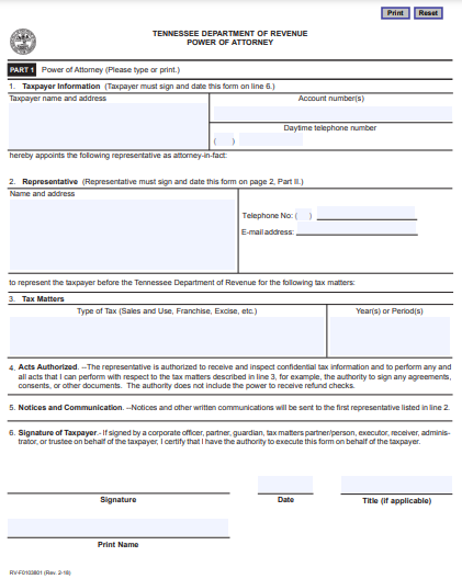 9+ Free Tennessee (TN) Power of Attorney Form Download – How to Create ...