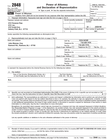 10+ IRS / Form 2848 Power of Attorney Forms Download – How to Create ...