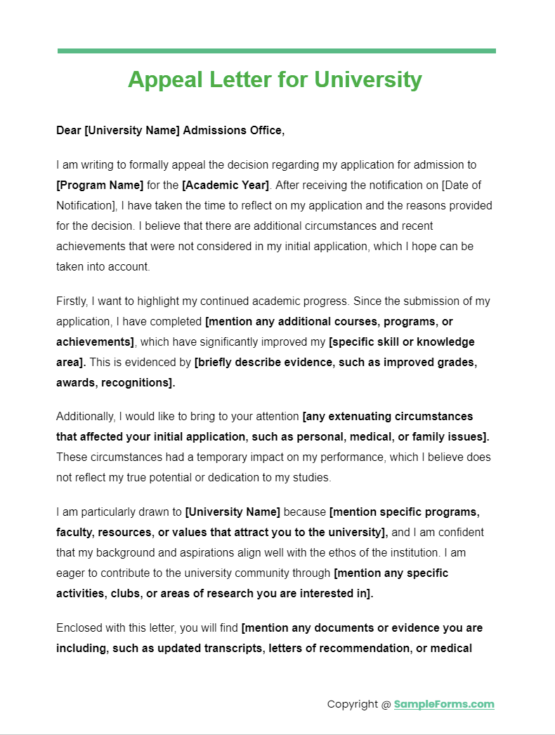 FREE 13+ Appeal Letter Samples, PDF, MS Word, Google Docs