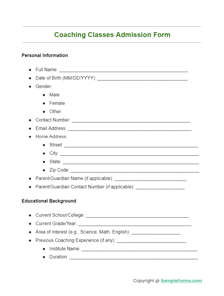 FREE 55+ Admission Form Samples, PDF, MS Word, Google Docs