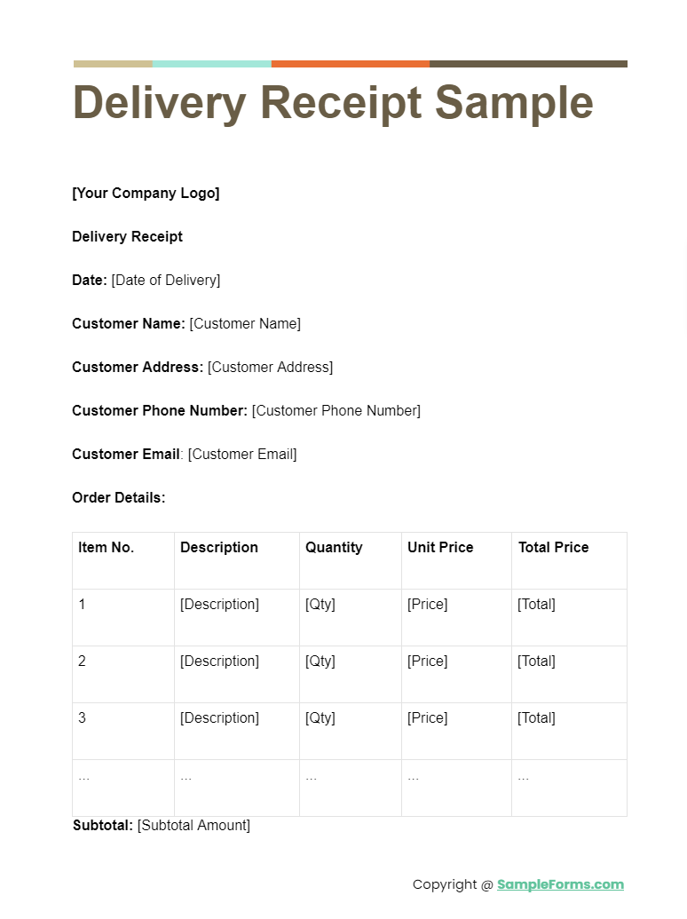 FREE 41+ Receipt Form Samples, PDF, MS Word, Google Docs, Excel
