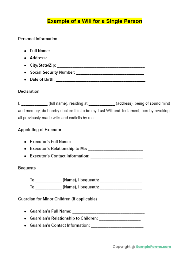 FREE 13+ Will Form Samples, PDF, MS Word, Google Docs