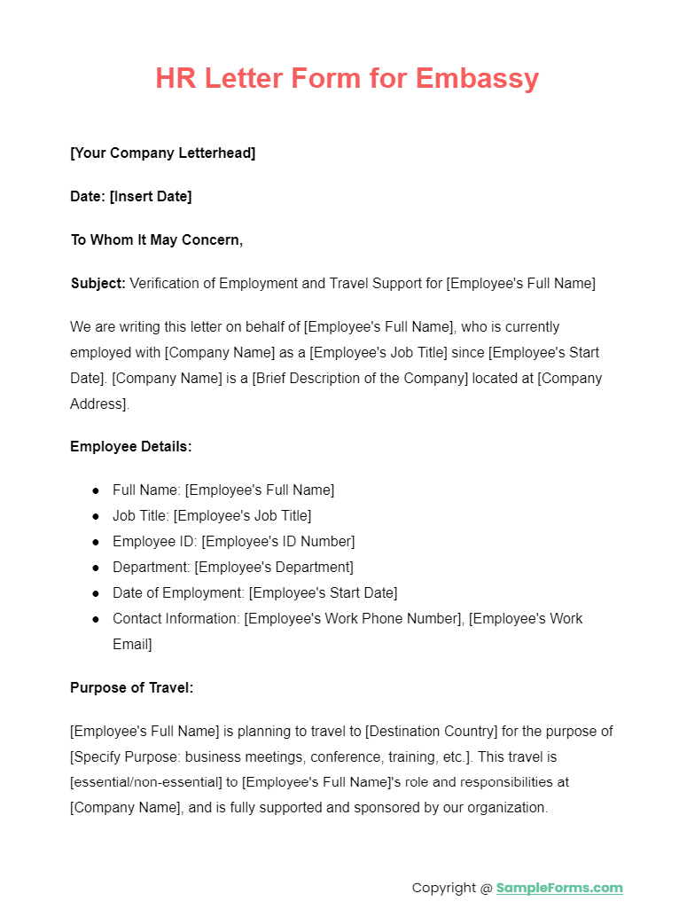 FREE 12+ HR Letter Samples, PDF, MS Word, Google Docs