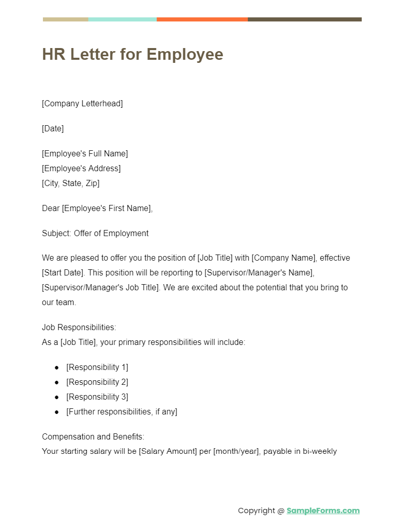 FREE 12+ HR Letter Samples, PDF, MS Word, Google Docs