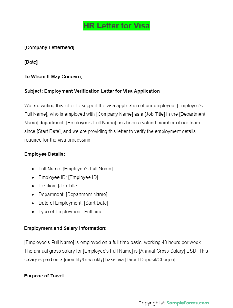 FREE 12+ HR Letter Samples, PDF, MS Word, Google Docs