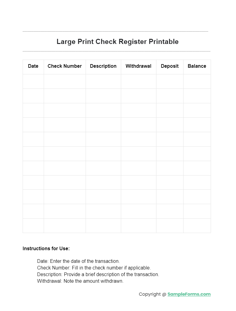 FREE 10+ Check Register Form Samples, PDF, MS Word, Google Docs
