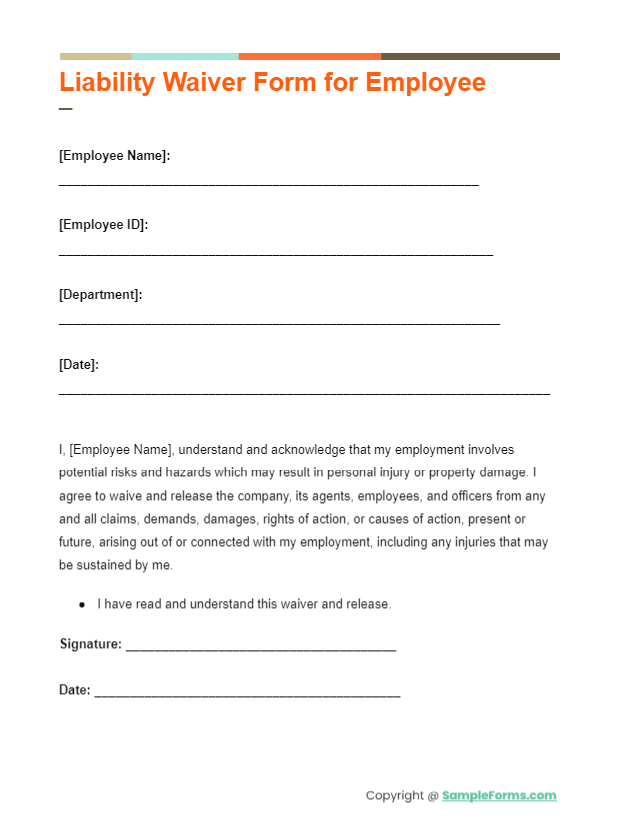 FREE 15+ Liability Waiver Form Samples, PDF, MS Word, Google Docs