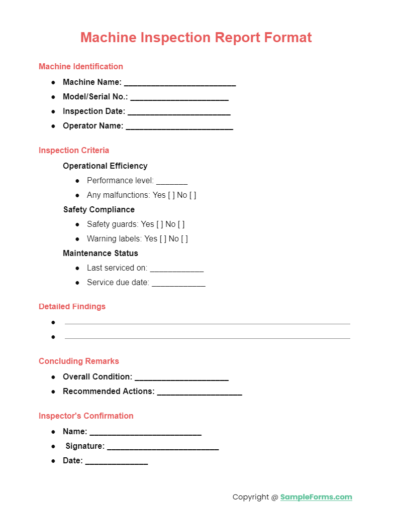 FREE 13+ Inspection Report Form Samples, PDF, MS Word, Google Docs