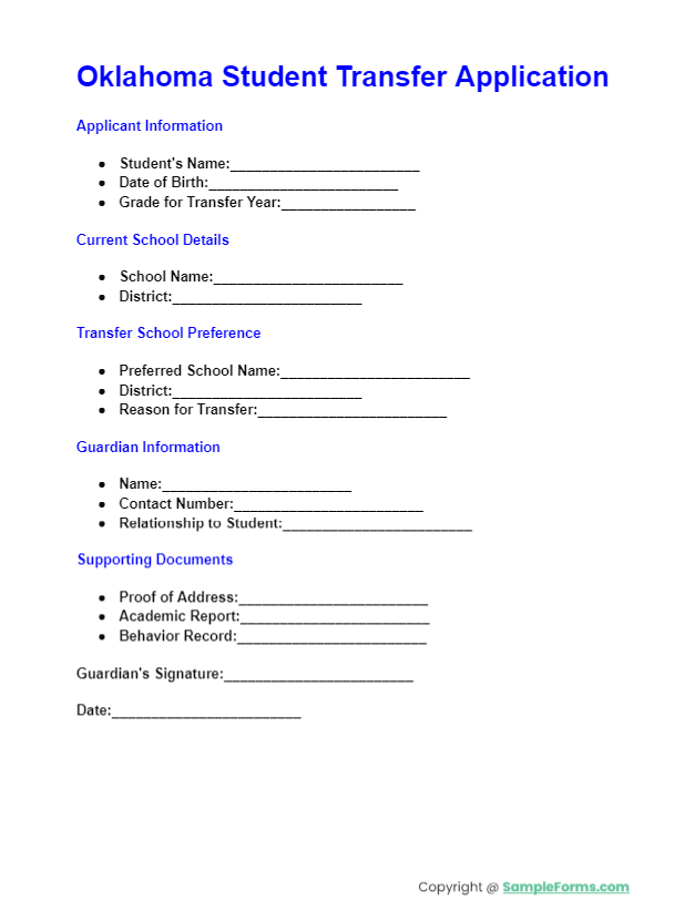 FREE 13+ School Transfer Form Samples, PDF, MS Word, Google Docs, Excel