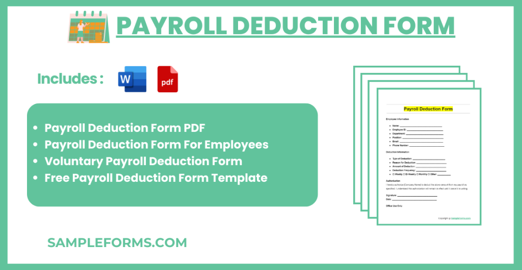 FREE 13+ Payroll Deduction Form Samples, PDF, MS Word, Google Docs