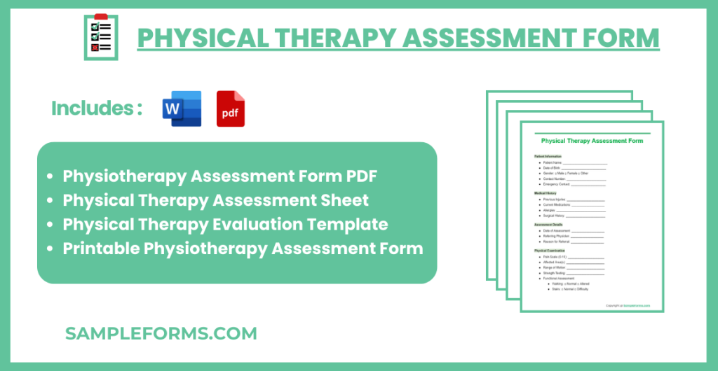 FREE 15+ Physical Therapy Assessment Form Samples, PDF, MS Word, Google ...