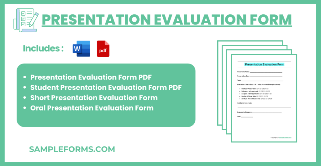 FREE 17+ Presentation Evaluation Form Samples, PDF, MS Word, Google Docs
