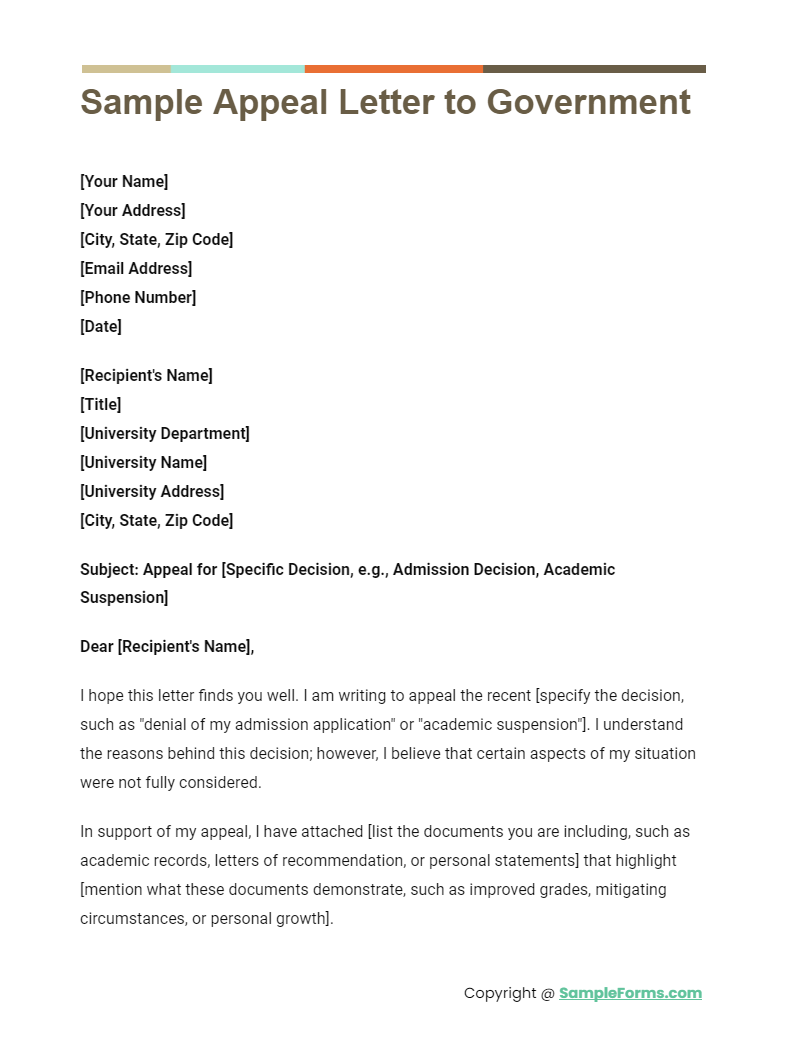 FREE 13+ Appeal Letter Samples, PDF, MS Word, Google Docs