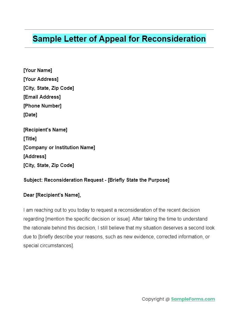 FREE 13+ Appeal Letter Samples, PDF, MS Word, Google Docs