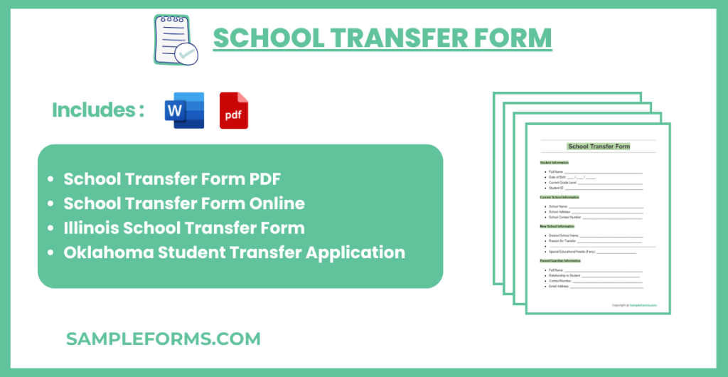 FREE 13+ School Transfer Form Samples, PDF, MS Word, Google Docs, Excel