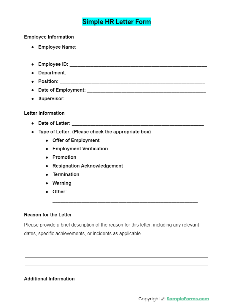 FREE 12+ HR Letter Samples, PDF, MS Word, Google Docs